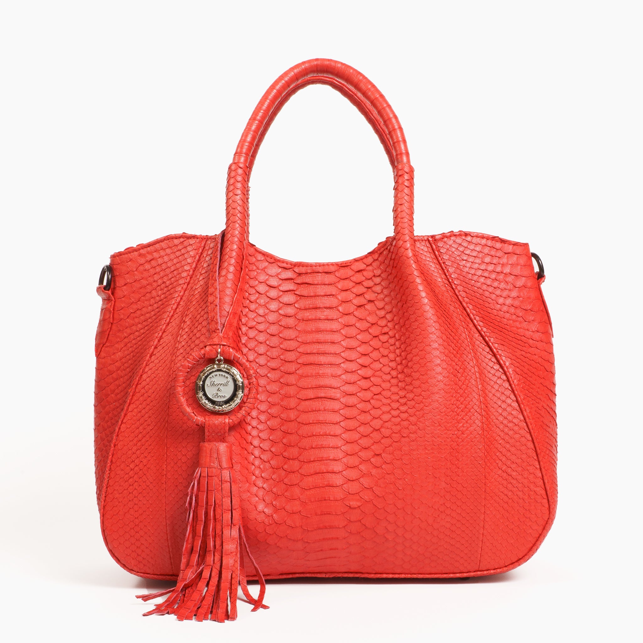 Red Python Bubble Tote | Exotic Handbags | Free Shipping – Sherrill & Bros.
